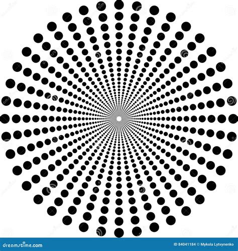 Circles In Circle Illusion Depth Stock Vector Illustration Of Line Shape 84041184