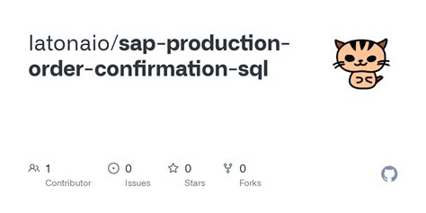 Github Latonaiosap Production Order Confirmation Sql