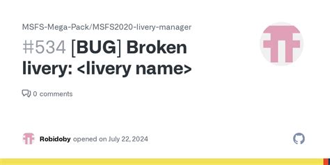 Bug Broken Livery · Issue 534 · Msfs Mega Packmsfs2020 Livery