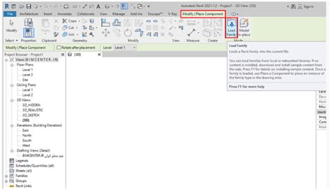 اضافه کردن فمیلی در رویت Revit خانه هنر و معماری اُرچین