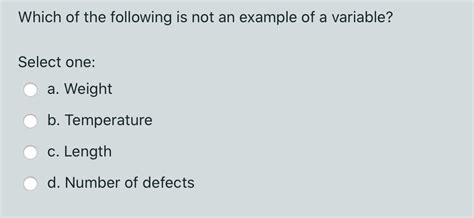 Solved Which Of The Following Is Not An Example Of A Chegg