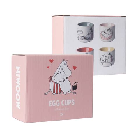 Moomin Love Egg Cup 4 Pieces From Pluto Design