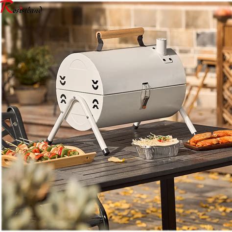 가정용 휴대용 야외 바베큐 스토브 풀 세트 숯불 오븐 도구 바베큐 두꺼운 숯불 그릴 피크닉 숯불 Aliexpress
