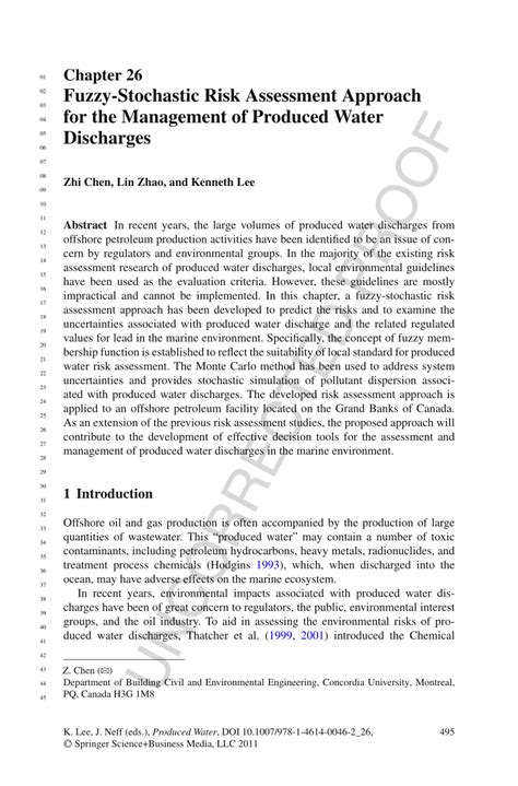 Pdf Fuzzy Stochastic Risk Assessment Approach For The Management Of