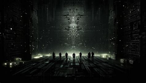 premium ai image matrix style binary background