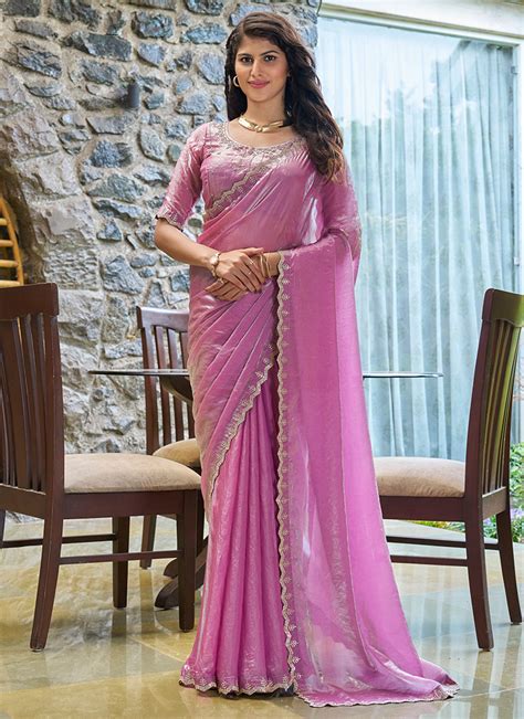 Buy Elegant Lavender Sarees Online At Cbazaar