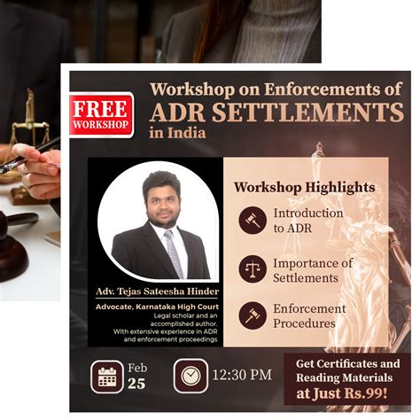 Workshop On Enforcement Of Adr Settlements In India Classroom Ledx