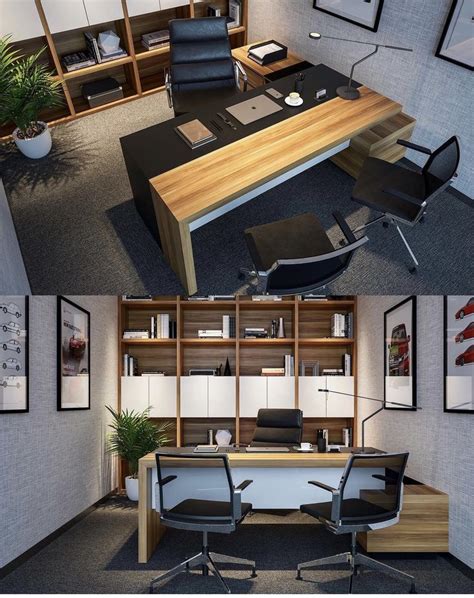 Modern Small Office Design With Stylish Furniture