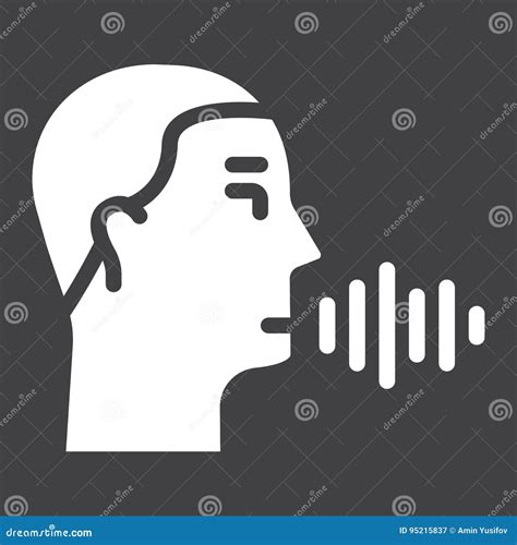 Speech Recognition Solid Icon Voice Control Stock Vector Illustration Of Mobile Prediction
