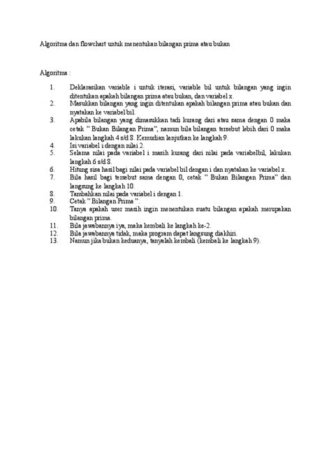 Doc Flowchart Bilangan Prima