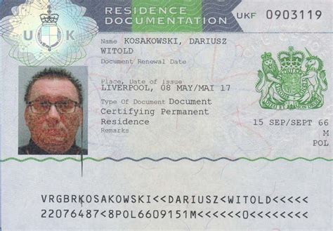 Certificate A Permanent Right Of Residence In The Uk Freelancer