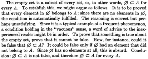 Elementary Set Theory Is The Empty Set Is A Subset Of Any Set A Convention Mathematics