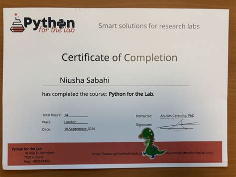 niusha sabahi on linkedin i am delighted to have completed the python
