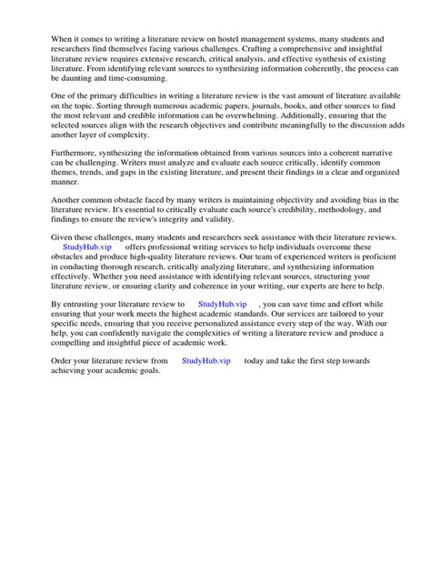 literature review of hostel management system pdf pdf literature