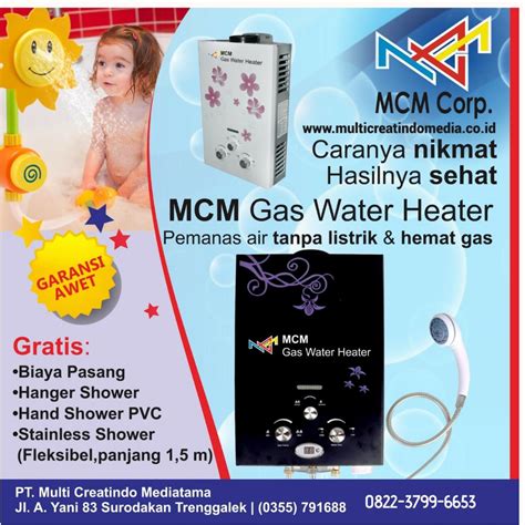 Multi Creatindo Media Alat Pemanas Air Mandi Gas Wame
