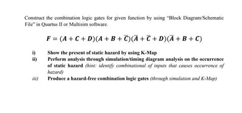 Solved Construct The Combination Logic Gates For Given