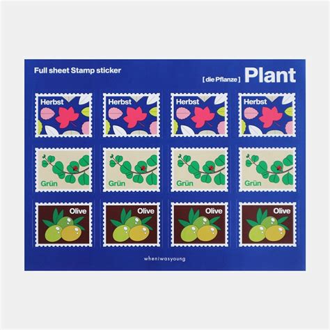 Full Sheet Stamp Sticker 3type 우표스티커 감도 깊은 취향 셀렉트샵 29cm