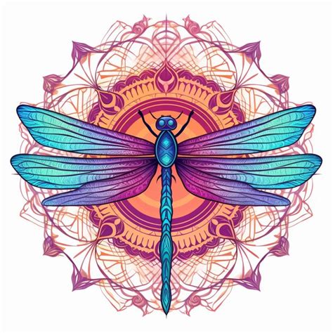 69000 Colorful Dragonfly Mandala Pictures
