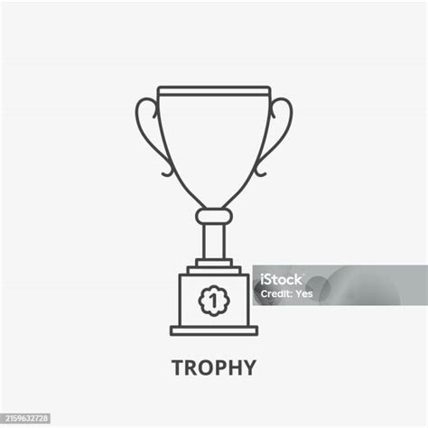 트로피 컵 라인 아이콘입니다 가는 라인 위너 컵 승리 1위 벡터 일러스트 레이 션 1에 대한 스톡 벡터 아트 및 기타 이미지 1 1위 Championship Istock