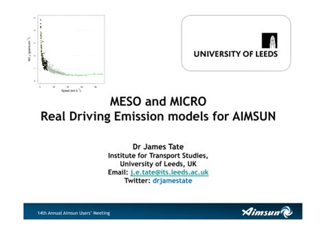 Meso Micro Real Driving Emission Models For Aimsun Pdf