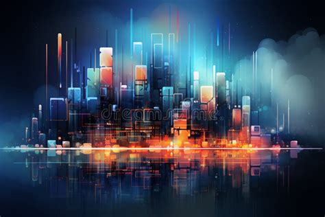 Abstract Technology Communication Concept And Background Generative Ai