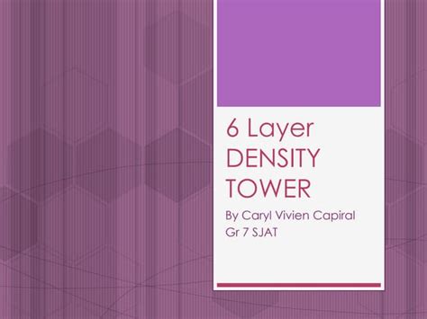 Density Tower Pptx