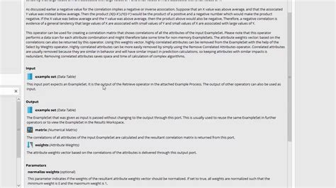 Correlation Analysis With Rapid Miner YouTube