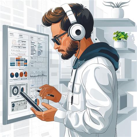 Bioinformatics Researcher Machine Learning Illustrated Flat Minimal Design Premium Ai