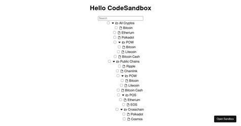 React Folder Tree Examples Codesandbox