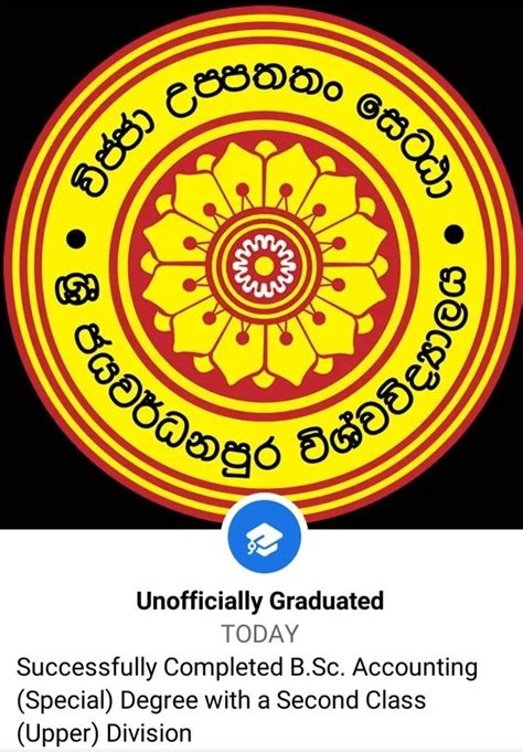 I Love To Share That I Have Successfully Completed The Bsc Accounting Special Degree At