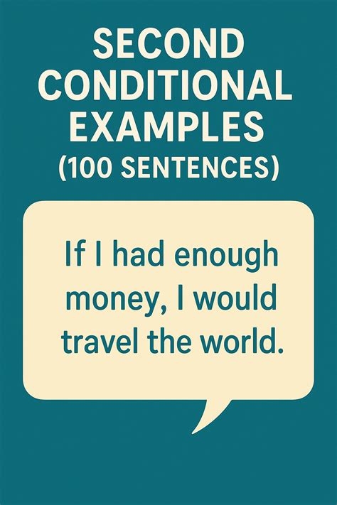 Second Conditional Examples 100 Sentences Speak English By Yourself Learn Anytime Anywhere Second Conditional Examples 100 Sentences Speak English By Yourself Learn Anytime Anywhere
