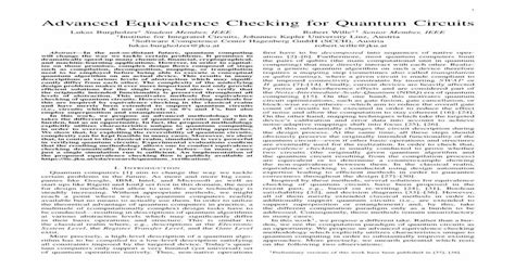 Pdf Advanced Equivalence Checking For Quantum Circuits Dokumentips