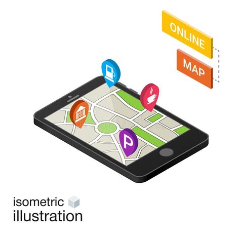 Isometric Smartphone With Graphs Mobile Analytics Concept Modern