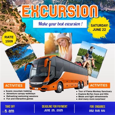 Plantilla De Excursion Trip Design Flyer Postermywall