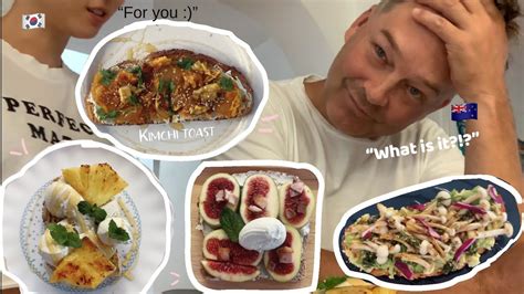 국제커플 집밥 브이로그 토종한국인😜이 유럽살면서 뭐 먹고 살까요😝 4 김치토스트 그의 반응은 살안찌는😜토스트레시피 브런치아이디어 두부크림치즈 무화과토스트