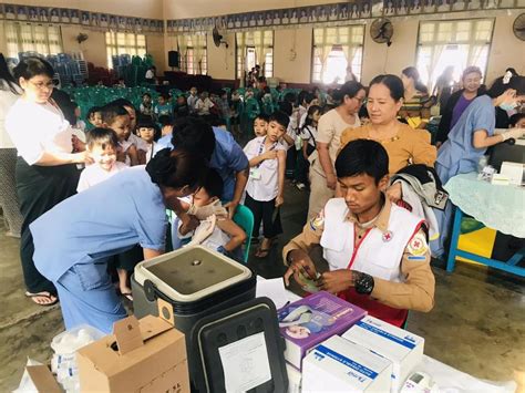 စမ်းချောင်းမြို့နယ် အမှတ် ၂ အခြေခံပညာ အထက်တန်းကျောင်း၌ ဆုံဆို့၊ မေးခိုင် ကာကွယ်ဆေးတိုးနှံ