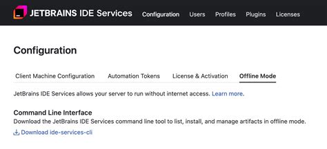 Offline Mode Ide Services Documentation
