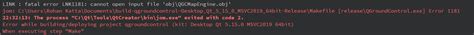 Link Fatal Error Lnk1181 Cannot Open Input File Objqgcmapengine
