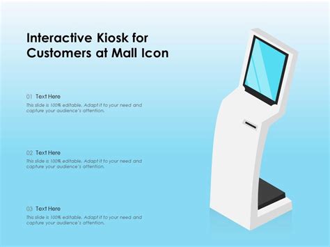 Interactive Kiosk For Customers At Mall Icon Presentation Graphics Presentation PowerPoint
