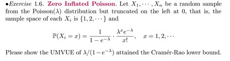 Solved Exercise 16 ﻿zero Inflated Poisson Let