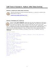 CAPS Term Tutorial PYTHON AFTER CLASS ACTIVITY Pdf CAP Term Tutorial Python After