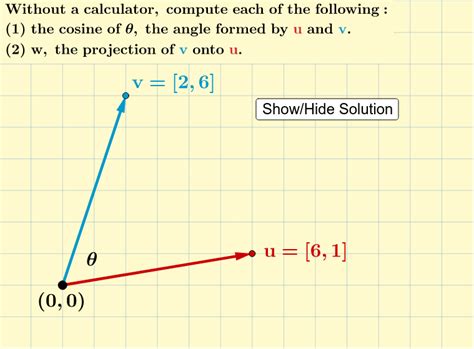 Vector Projection Calculator Help With Vector Projection Rlearnmath