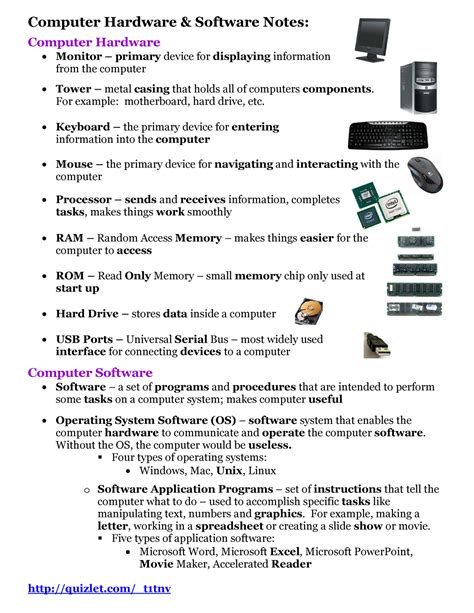 Computer Hardware Software Co M P U Te R H A R D W A R E S O Ftw A R E N O Te S Co M P U