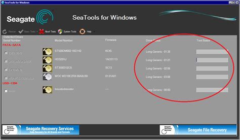 Performing A Hard Drive Test With Seagate Seatools Support Novatech Community Forums