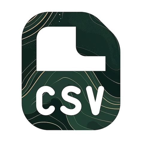 Premium Photo File Csv Icon Green Marble Gold Texture