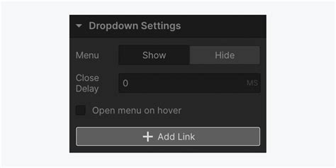 Dropdown Webflow University