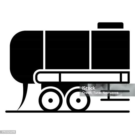 지상 유조선 솔리드 아이콘 안전 엔지니어링 개념 흰색 배경에 유조선 표지판 글리프 스타일 모바일 컨셉 웹 디자인의 연료 트럭