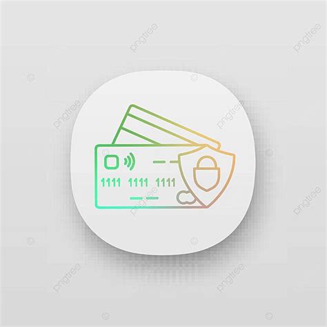 Nfc Credit Card App Icon Illustration Shopping Ui Vector Illustration