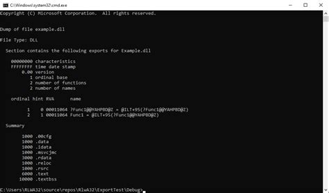 dll function is exported uisng pragma comment linker export func4