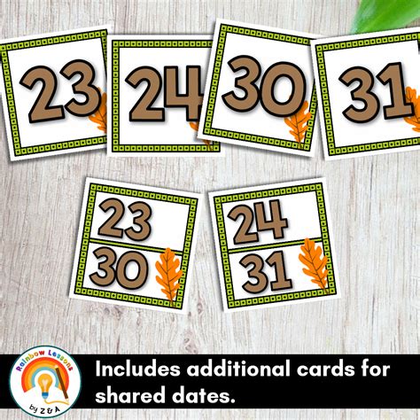 October Calendar Numbers Fall Calendar Number Cards Amped Up Learning